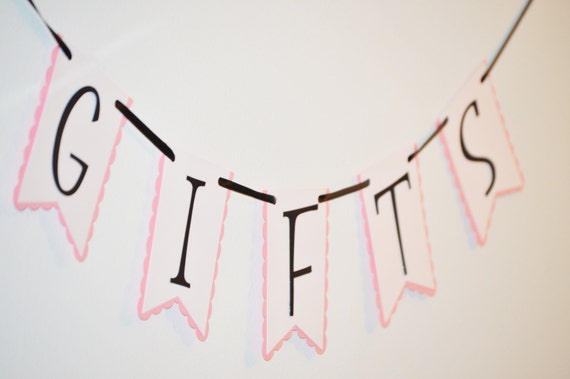 Gifts Banner Banner for Gifts Wedding Gifts Banner Pink and