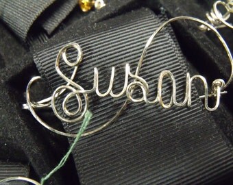 Wire name pin | Etsy