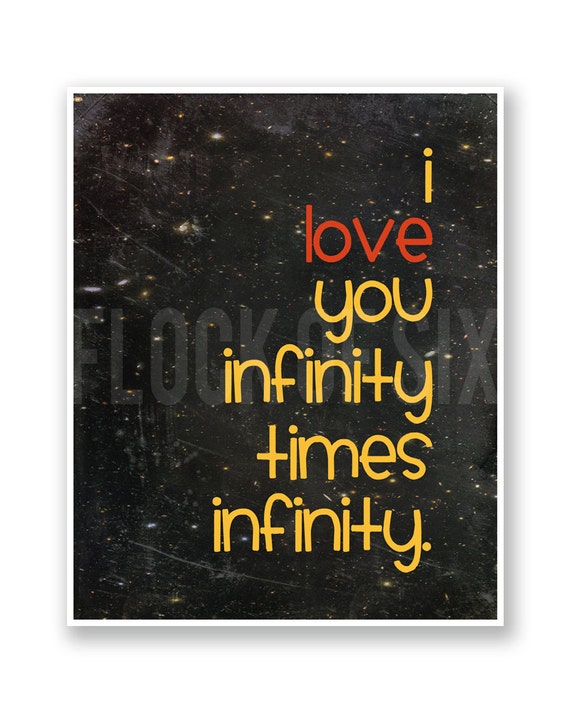 Items Similar To I Love You Infinity Times Infinity 8 X 10 Graphic Items Similar To I Love You Infinity Times Infinity 8 X 10 Graphic