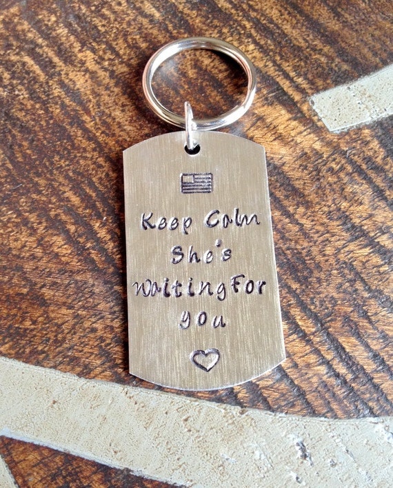 Military Dogtag Key Chain Long Distance Relationship Keychain