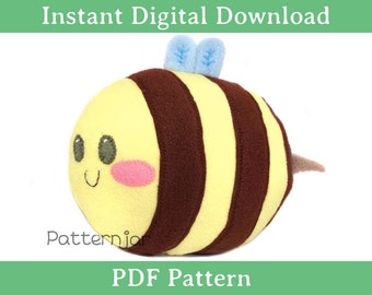Plush bee pattern | Etsy