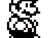 Items similar to Super Mario Walking - 8-bit Vinyl Decal (Indoor ...