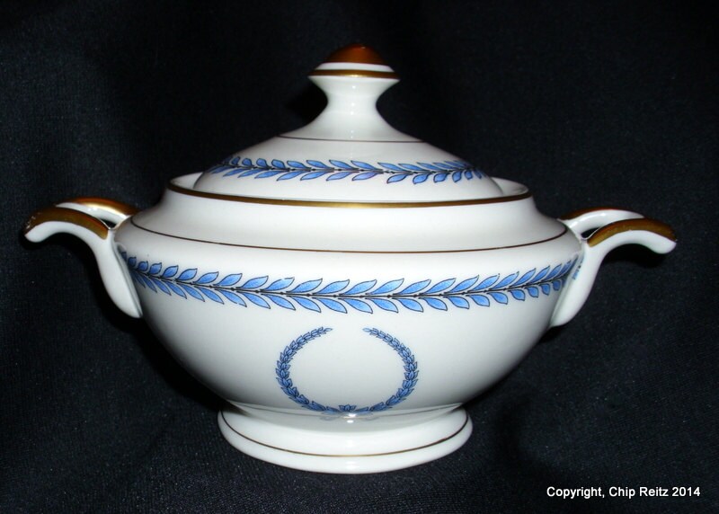 CREAM/ SUGAR BOWL Set! Vintage Warwick China Neo Classic-Blue Pattern ...