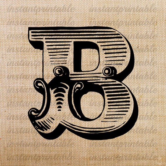 Monogram Initial Letter B Letter Clip Art Letter Decal