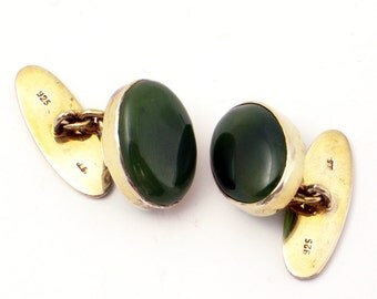 Popular items for jade cufflinks on Etsy