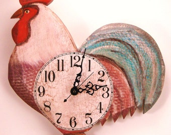 Rooster Clock Rooster Wall Clock