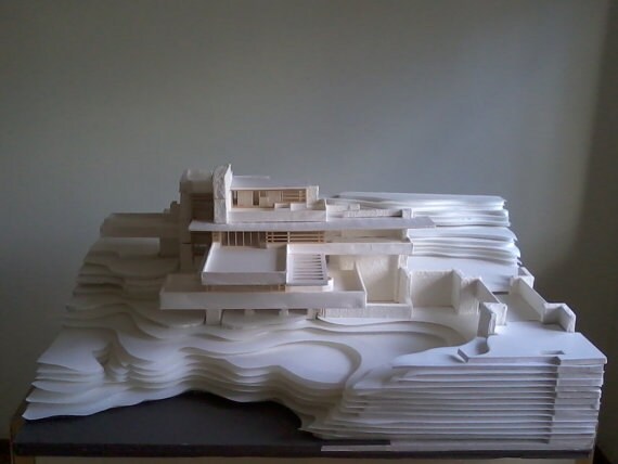 Items similar to FALLINGWATER 3D MODEL - Frank Lloyd Wright on Etsy