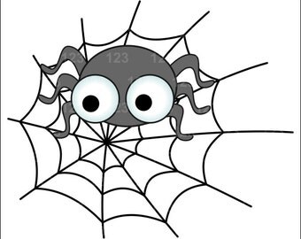 Popular items for spider clipart on Etsy
