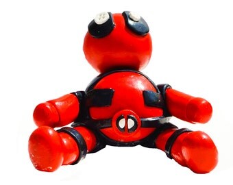 Deadpool Polymer Clay Figurine from the Ministry of Misfits OOAK