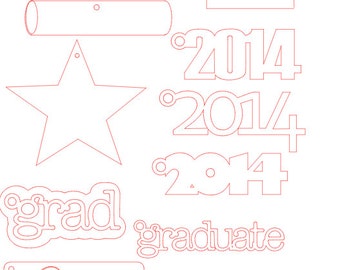 Cut outs, Tags for gifts, Tags for graduation leis