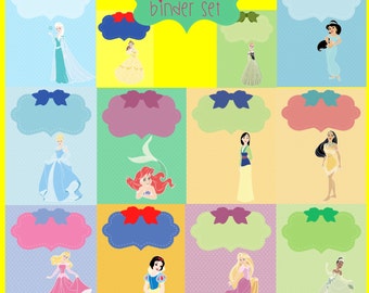 Printable Instant Download-Princess Binder Cover Set!