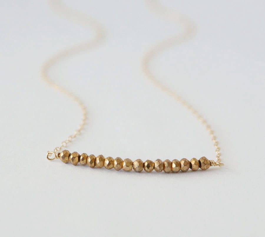 Gold Pyrite Necklace