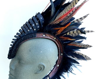 Leather mohawk | Etsy