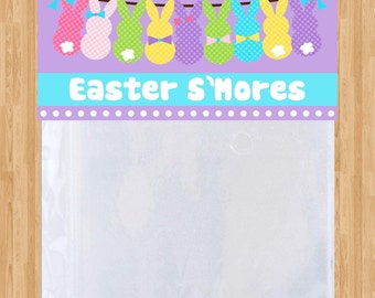 Easter Bunny Smores Treat Bag Header - Buy 2, Get 1 FREE DIY PRINTABLE ...