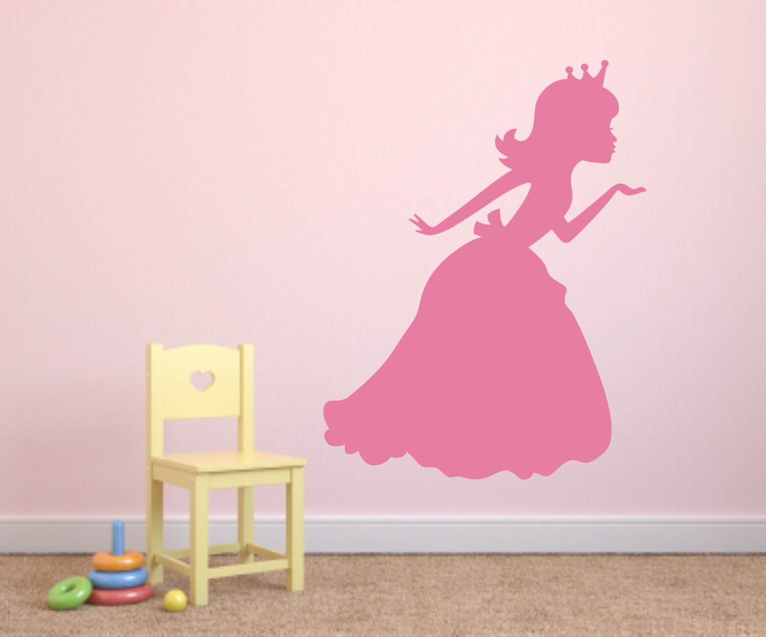 Princess Wall Decals Princess Blowing Kiss Vinyl Wall Decal