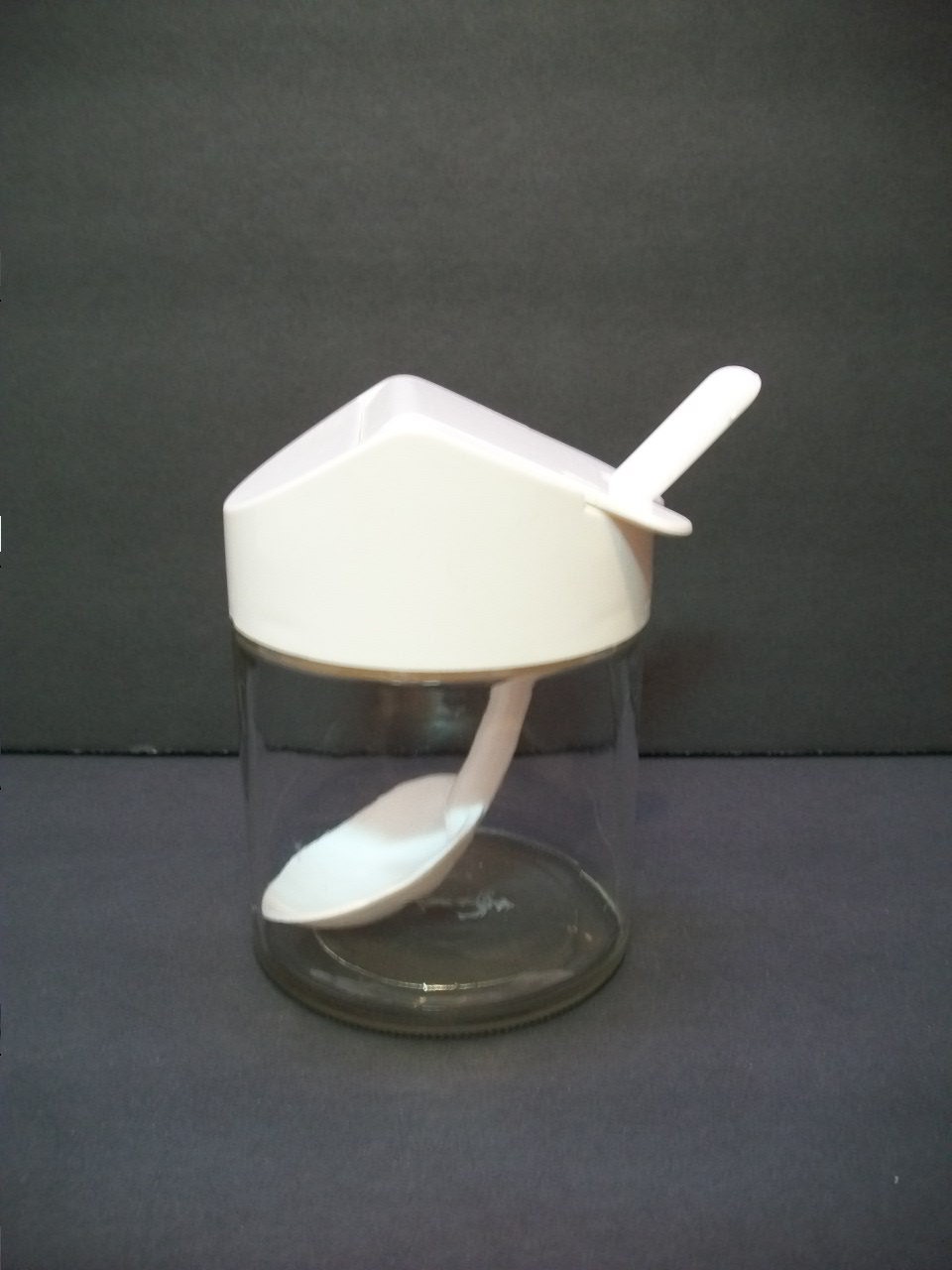 Vintage Condiment Jar, Plastic Flip Lid Glass Jar, Wide Mouth Relish ...