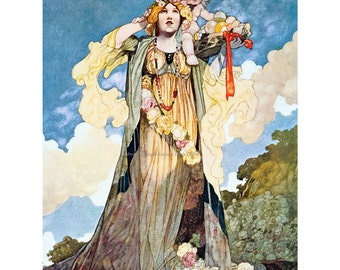 Harriet Bennett Angels Cherubs Repro Greeting by KatyDidsCards