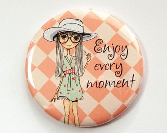Funny compact mirror purse mirror humor funny by KellysMagnets
