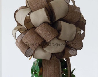 Burlap tree topper | Etsy