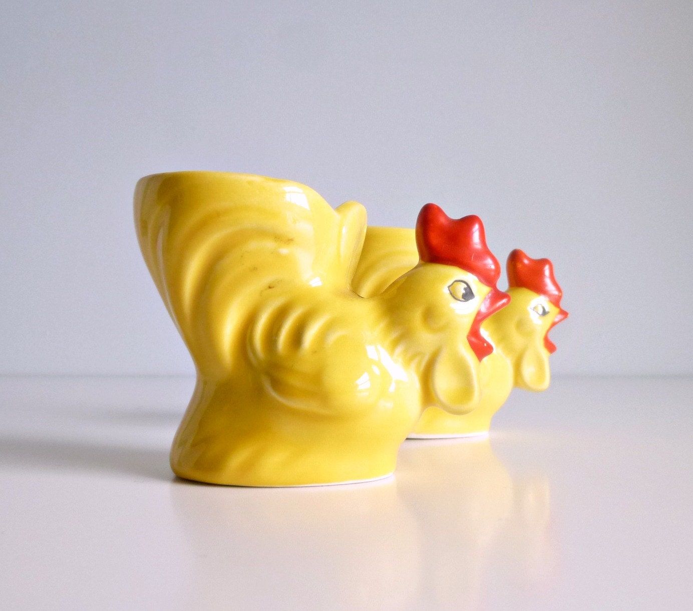Mid Century Chicken Eggcup – Yellow, Red, Goebel, Germany – Kitchen ...