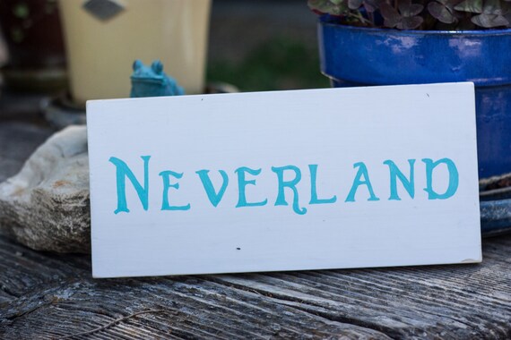 Items similar to Neverland Hand painted Sign on Etsy
