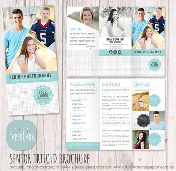 Senior Photography Guide Trifold Flyer DL by PaperLarkDesigns