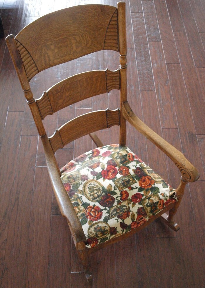 Antique Solid Oak Liberty Rocker – Haute Juice