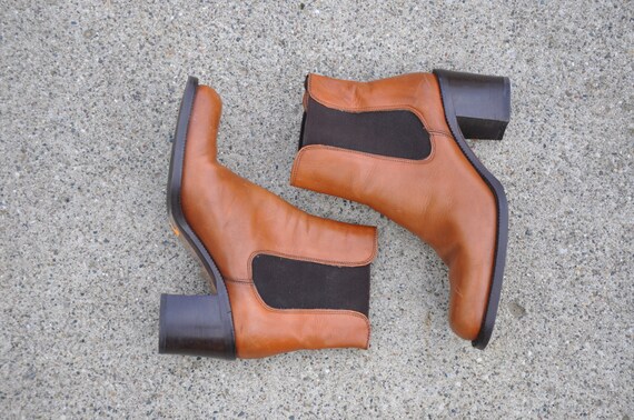 bottines chelsea talon cuir