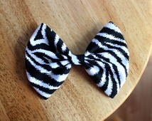 Popular items for zebra print hair bow on Etsy
