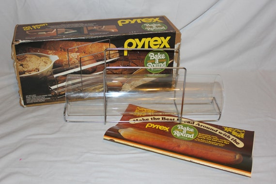 1970's Pyrex Bake A Round Glass Bread Baking Mold by JustJiggity