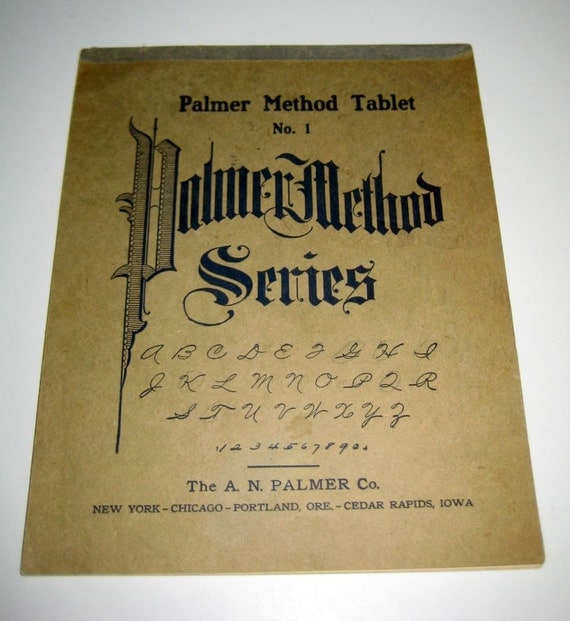 Vintage Penmanship Practice Booklet Palmer Method Tablet No.