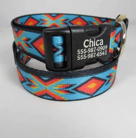 Items similar to Faux Bead Sublimated dog collar with personalization ...