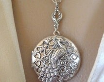 Unique peacock locket related items | Etsy