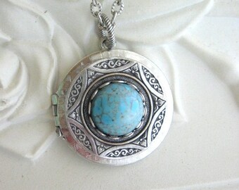 Blue moon necklace | Etsy