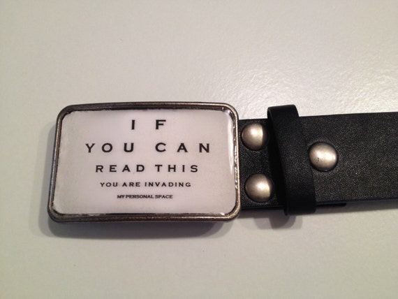 Items similar to Funny Eye Chart Belt Buckle With Free Leather Belt ...