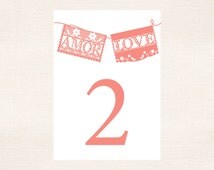 Unique spanish table number related items | Etsy