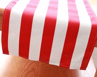 Popular items for red striped runner on Etsy
