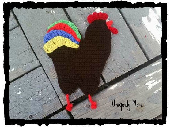 Rooster Potholder Crochet Pattern Instant Download by uniquelymore