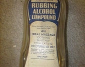 Items similar to Vintage UNIVERSAL Rubbing Alcohol One Pint Glass ...