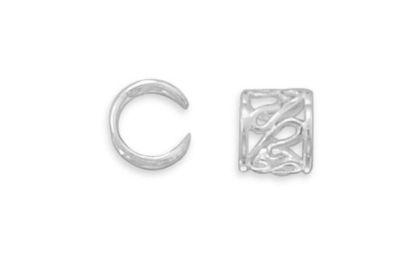 Items Similar To Scroll Design Ear Cuffs Sterling Silver Cartilage Earring Pair Earring Cuffs