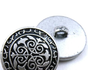 Popular items for silver coat buttons on Etsy