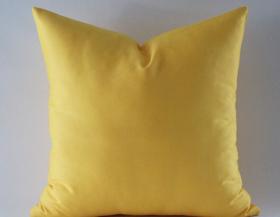 Solid Yellow pillowDecorative pillowThrow by mertakkul on Etsy
