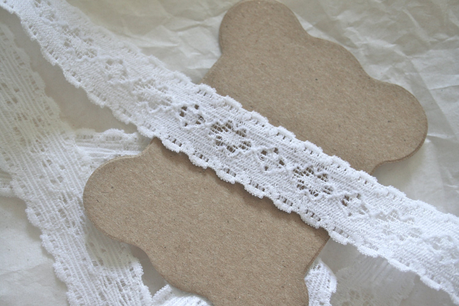 5/8″ Vintage Elastic Lace, White – Haute Juice