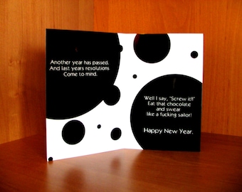 Funny new years card | Etsy