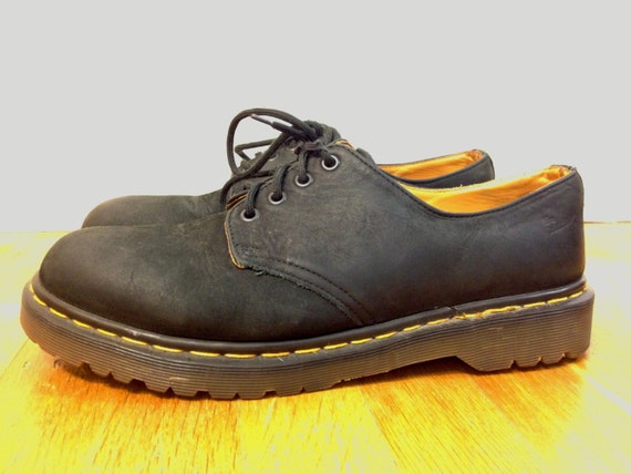 Items similar to 90s Men's Dr. Martin classic black leather shoes, Made ...