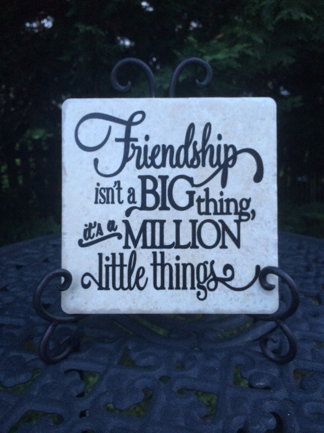 Friendship sign gift for friend ceramic tile sign and