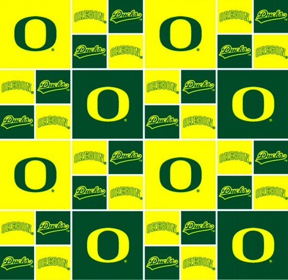 NCAA University of Oregon Ducks Green & Yellow by CarolinaCottonCo