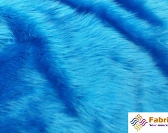 Blue fur fabric | Etsy
