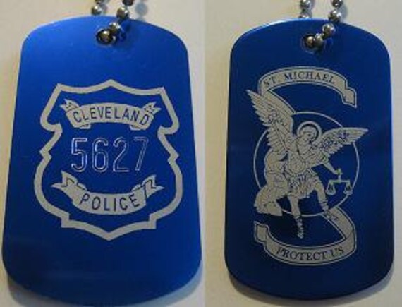 cleveland police dog tags with free engraving