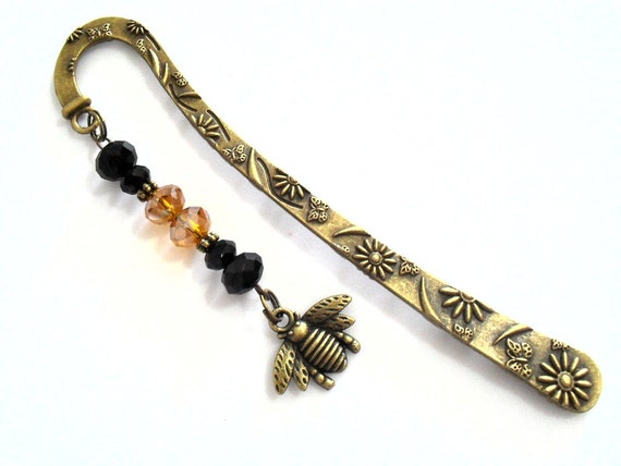 Bee Metal Bookmark Honey Bee Charm Book Jewelry Bee Bookmark
